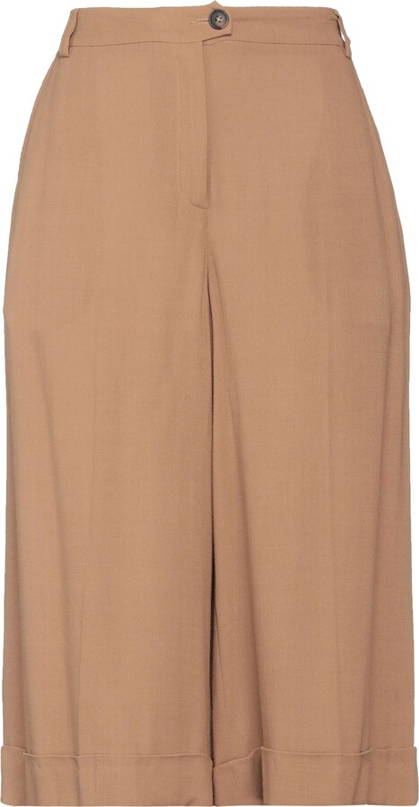 Trussardi Cropped Pants Camel - ShopStyle