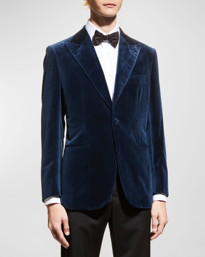 Brioni Men's Virgilio Velveteen Peak Dinner Jacket - ShopStyle Sport ...