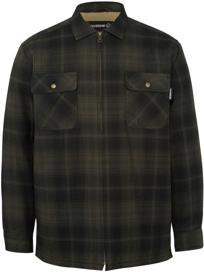 Wolverine Men's Marshall Plaid Flannel Shirt Jacket - ShopStyle