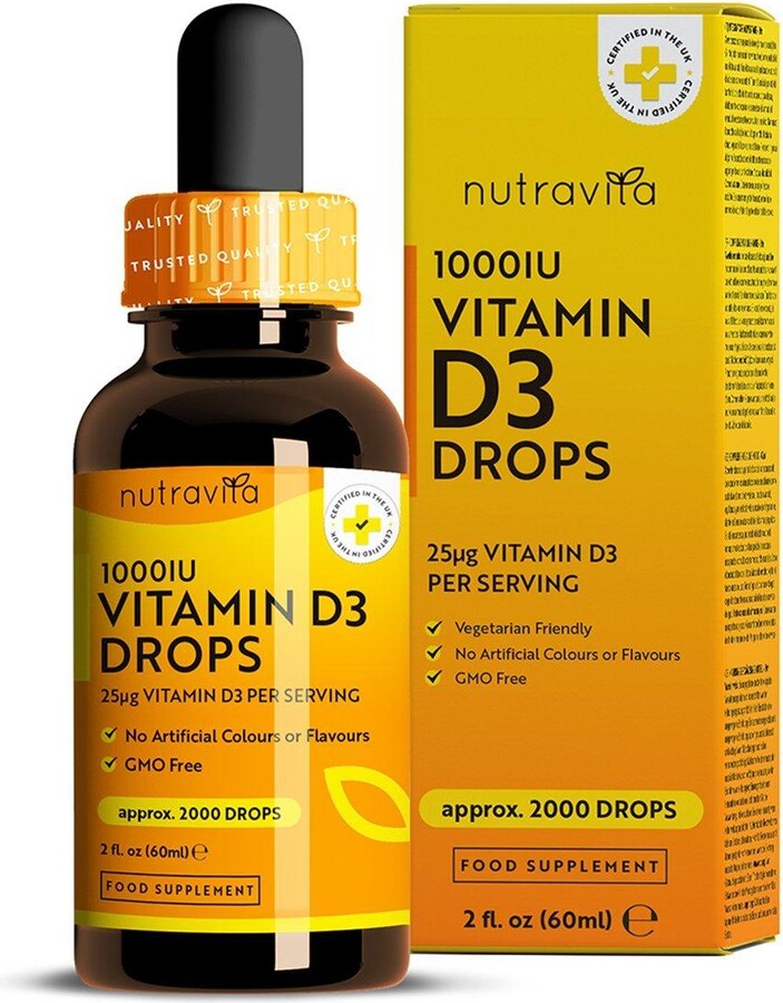 Nutravita Vitamin D3 Drops 25ug (1000iu) per drop (2000 D3 Drops per Bottle) - ShopStyle Food ...
