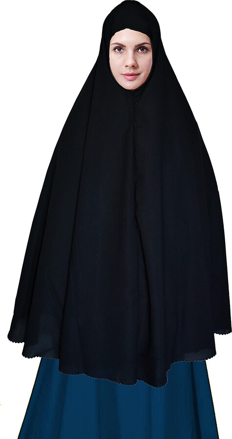 bonballoon 42" Black Extra Long Khimar Amira Hijab Hejab Abaya Niqab ...