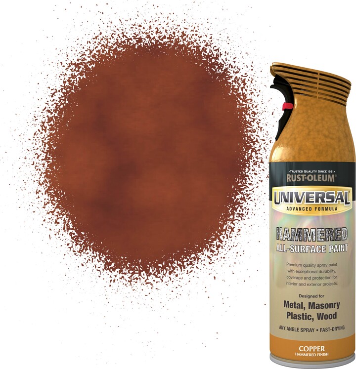 Rust-Oleum Hammered Copper Universal All-Surface Spray Paint 400ml Gold ...