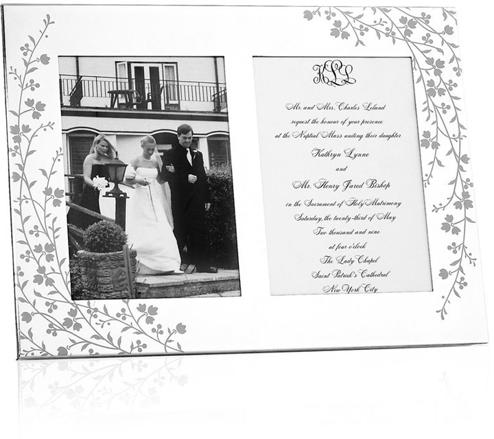 Martha Stewart Collection Picture Frame, Silver Plated Trousseau Double ...