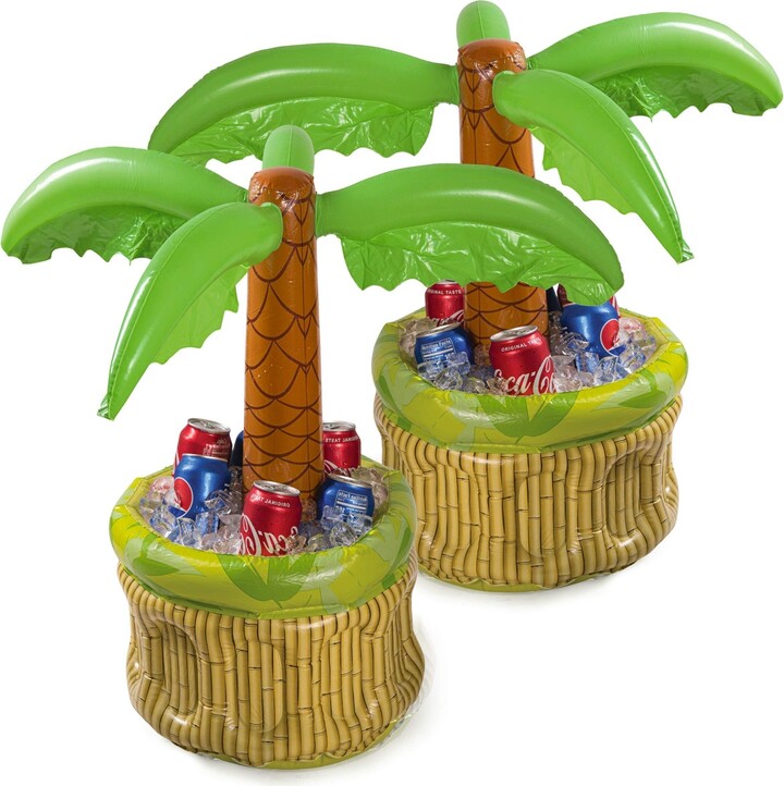 Dollar Deal 2 Pack Inflatable Palm Tree Cooler Beach Party - Inflatable ...