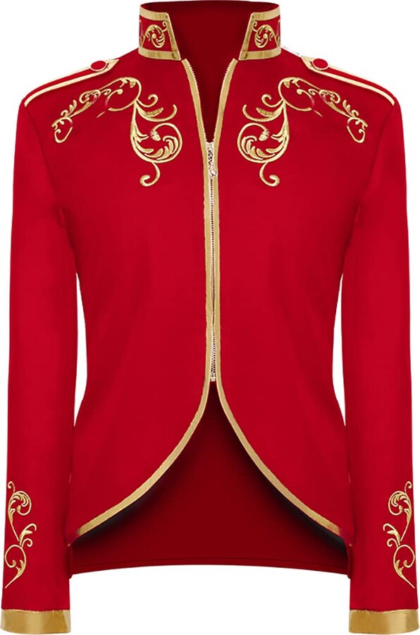 IBTOM CASTLE Medieval Clothing Men's Tailcoat Men's Long Sleeve Prince ...