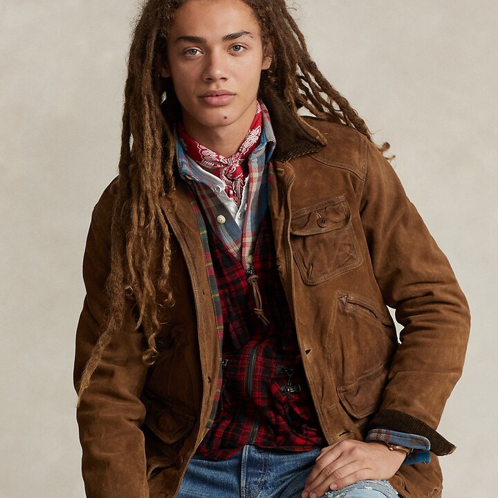 Ralph Lauren Suede Utility Jacket - ShopStyle