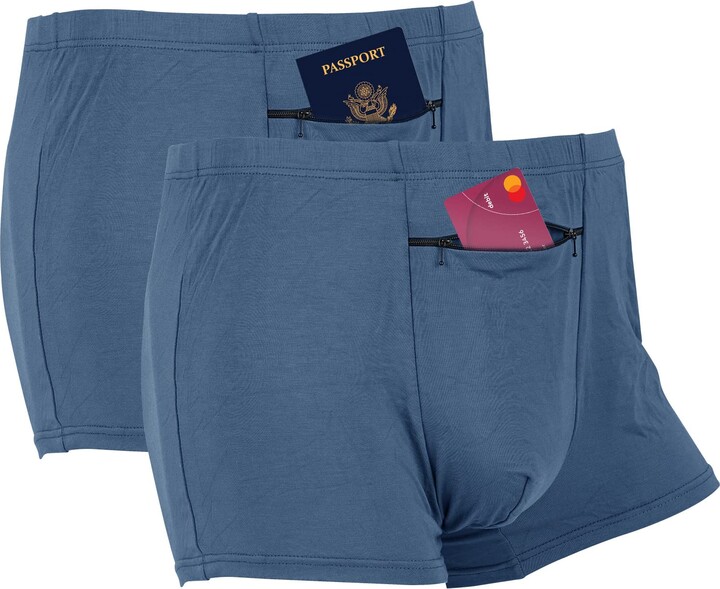 LUEXBOX Pocket Underwear for Men with Secret Hidden Front Stash Pocket ...