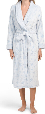 TJMAXX Plush Burn Out With Stars Long Cozy Robe For Women - ShopStyle