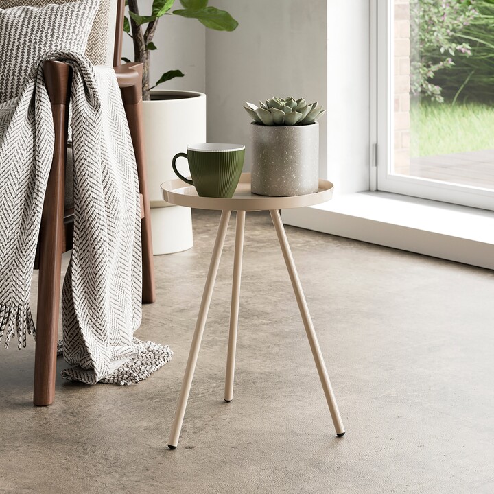 Dunelm Kai Side Table Beige - ShopStyle