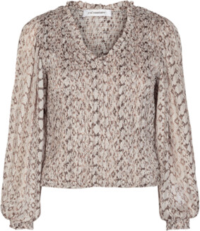 Co'couture - Python Bone Smock Blouse - ShopStyle Tops