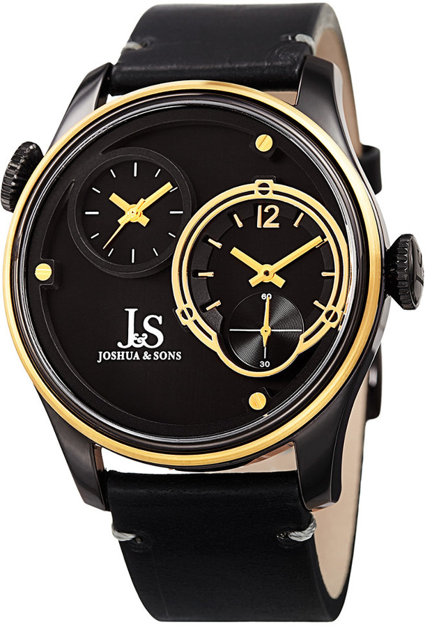 Joshua & Sons Men's Leather Watch - ShopStyle