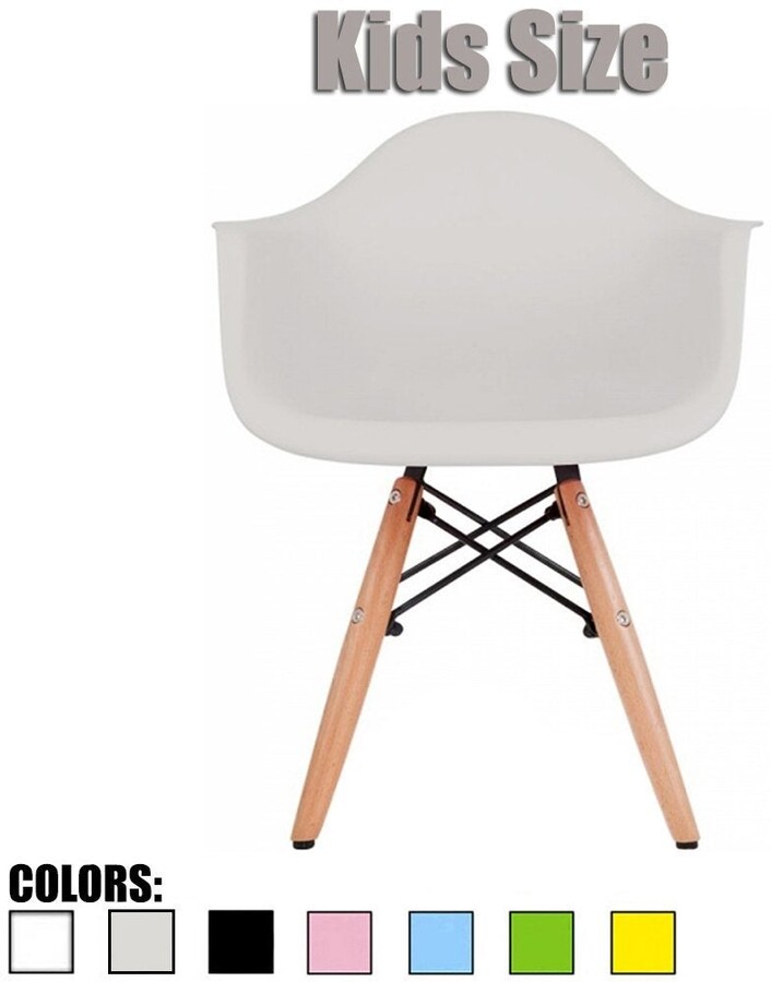 2xhome Light Gray Kids Plastic Chair With Arms Armchair For Dining ...
