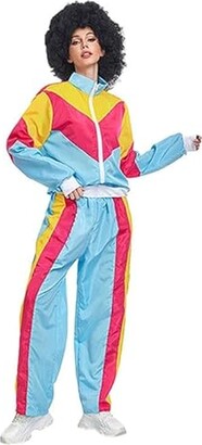 NJGRAE 80s Tracksuit 2 Piece Outfits for Women Retro Hip Hop ...