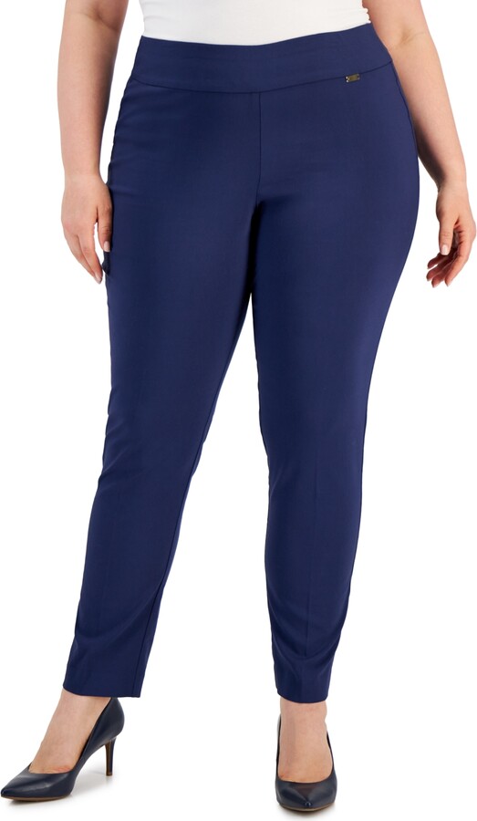 INC International Concepts Plus Size Bengaline Skinny Pants, Created ...