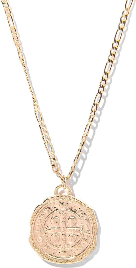 The Essential Jewels Rustic Cross Medallion Gold Filled Necklace ...