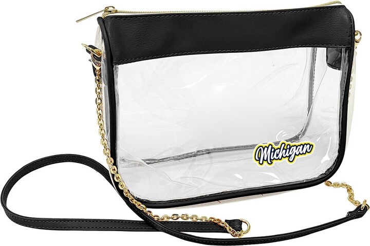 Logo Brands Women's Michigan Wolverines Hype Stadium Crossbody Clear ...