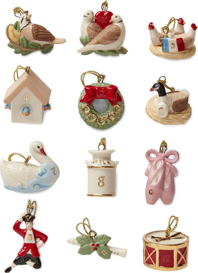 Lenox Twelve Days Of Christmas Mini 12Pc Christmas Ornament Set - ShopStyle