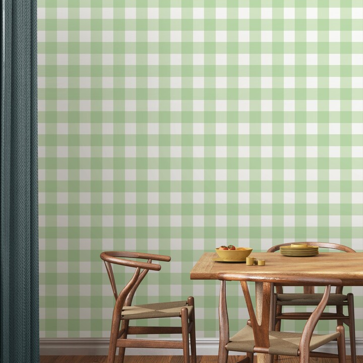 Fine Décor Wallpaper Gingham Green Wallpaper Green - ShopStyle