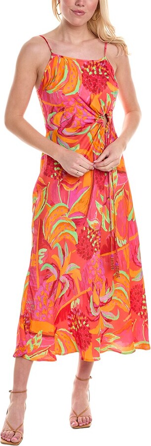 Farm Rio Fruit Brush Cutout Midi Dress - ShopStyle