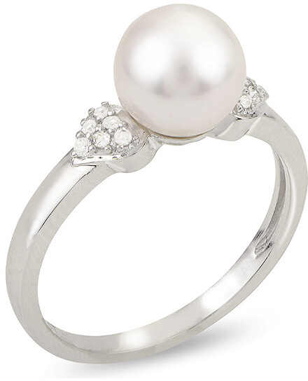 Imperial Pearl Imperial 14K 0.06 Ct. Tw. Diamond & 7.5-8Mm Akoya Pearl Ring - ShopStyle