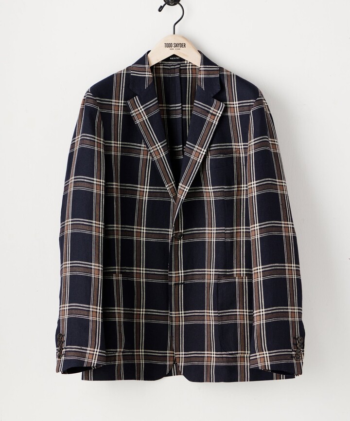 Todd Snyder Soft Italian Sport Coat in Midnight Navy Plaid - ShopStyle