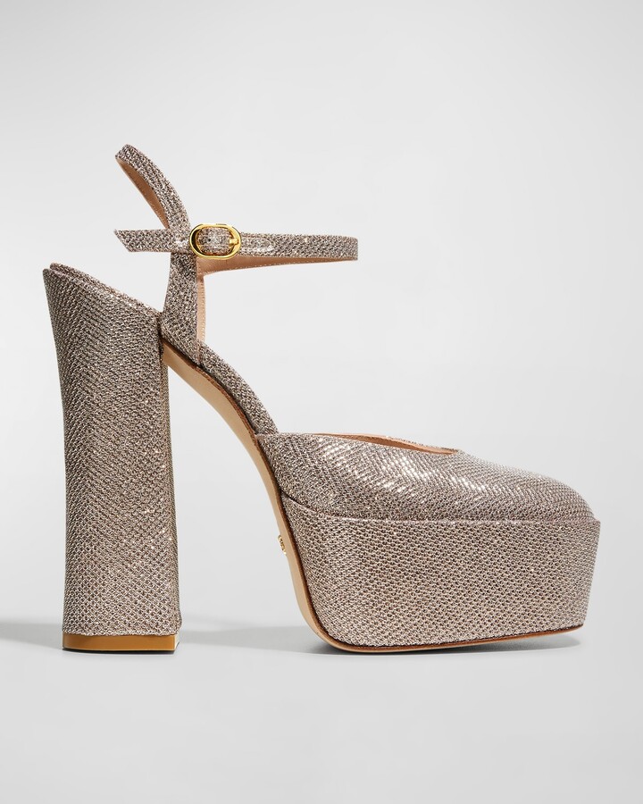 Stuart Weitzman Skyhigh Patent Ankle-Strap Platform Pumps - ShopStyle