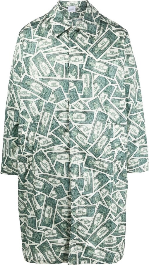 Vetements Money-Print Oversized Raincoat - ShopStyle