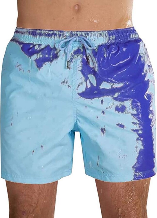 Nemopter Men's Swimming Shorts Color Changing Temperature Funny Color ...
