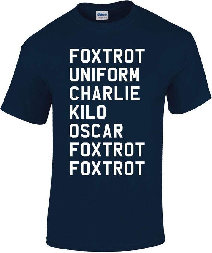 Bang Tidy Clothing Men's Phonetic Alphabet Explicit T Shirt Navy Blue ...