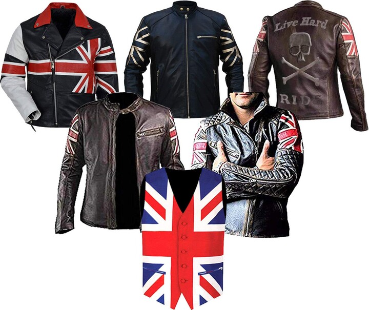 e Genius Men's Vintage Quilted Distressed Brown Hi-Quality Cafe Racer ...