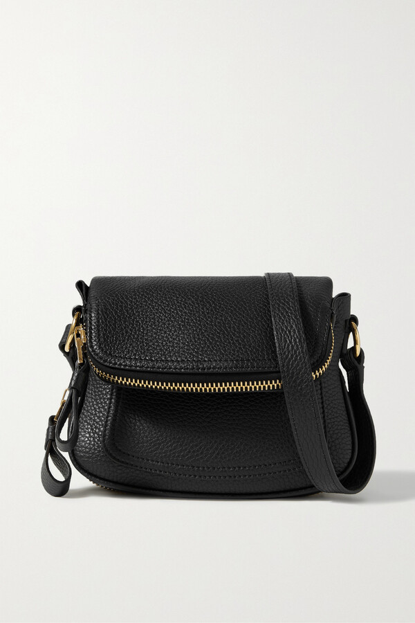 Tom Ford Jennifer Mini Textured-leather Shoulder Bag - Black - ShopStyle
