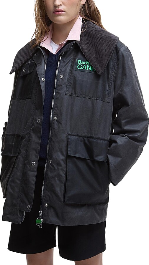 Barbour Ganni Waxed Duffle Coat - ShopStyle