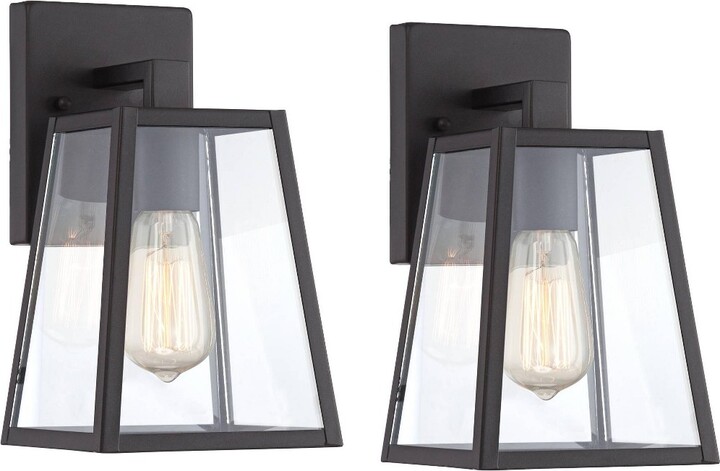 John Timberland Modern Rustic Outdoor Wall Lights Fixtures Set of 2 ...