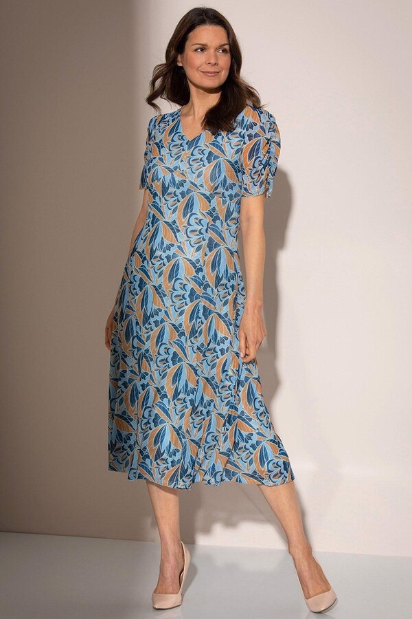 Klass. Printed Mesh Midi Dress - ShopStyle