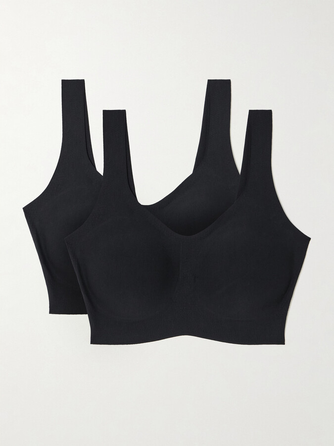Commando Set Of Two Butter Stretch-micro Modal Soft-cup Bralette ...