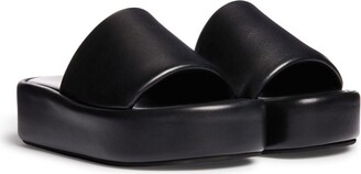 Balenciaga Rise leather platform slides - ShopStyle