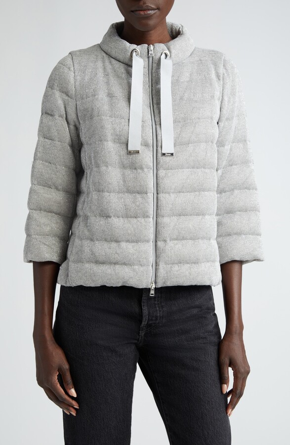 Herno Metallic Knit Down Jacket - ShopStyle