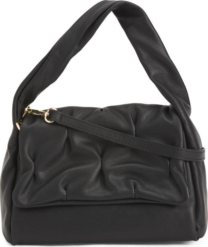 Roberta Rossi Made In Italy Leather Wrinkled Flap Shoulder Bag - ShopStyle