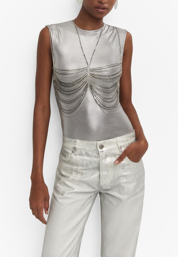 MANGO Women's Strass Halter Bra - ShopStyle