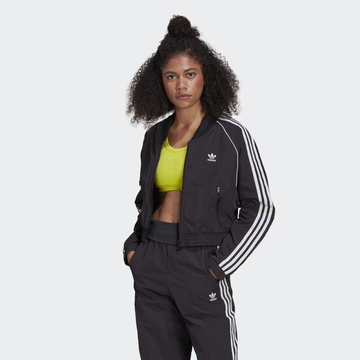 adidas Adicolor Classics Cropped Fashion Track Jacket Black S Womens ...