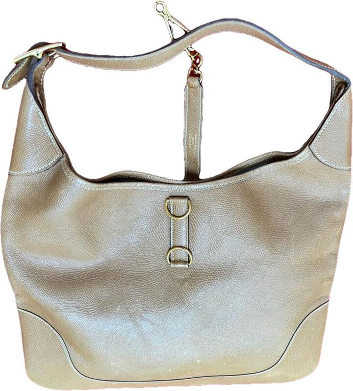 Hermes Trim leather handbag - ShopStyle Shoulder Bags