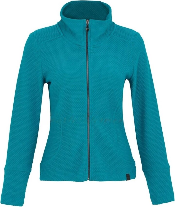 Dolcezza Textured Jacket In Teal - ShopStyle