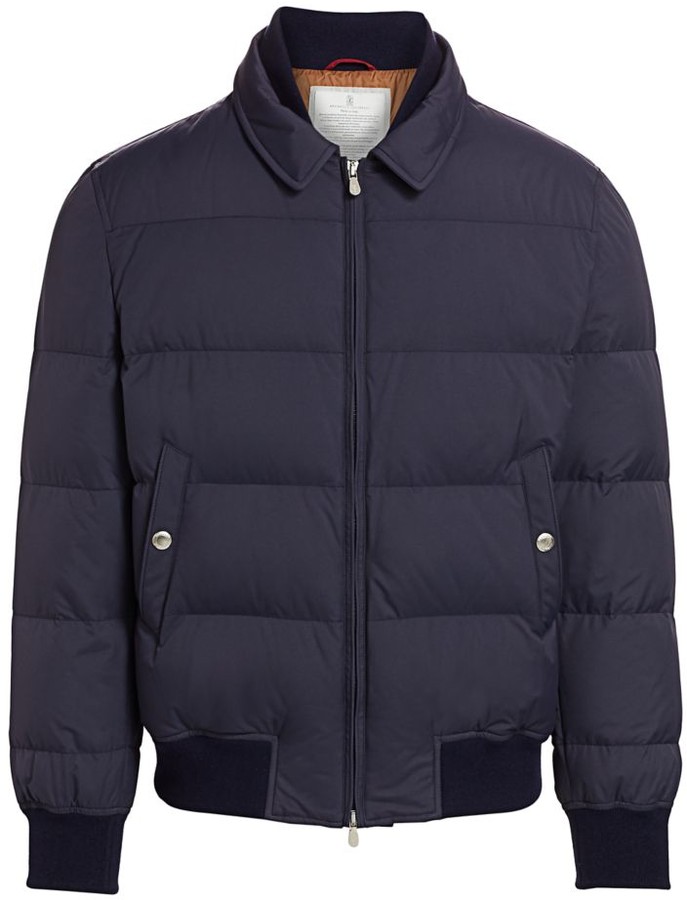 Brunello Cucinelli Padded Puff Bomber Jacket - ShopStyle