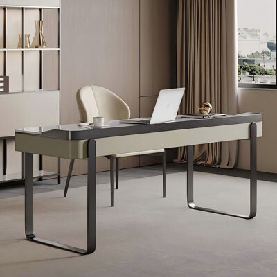 DECADANZ Rectangle Sintered Stone Writing Desk,2-drawer - ShopStyle Desks