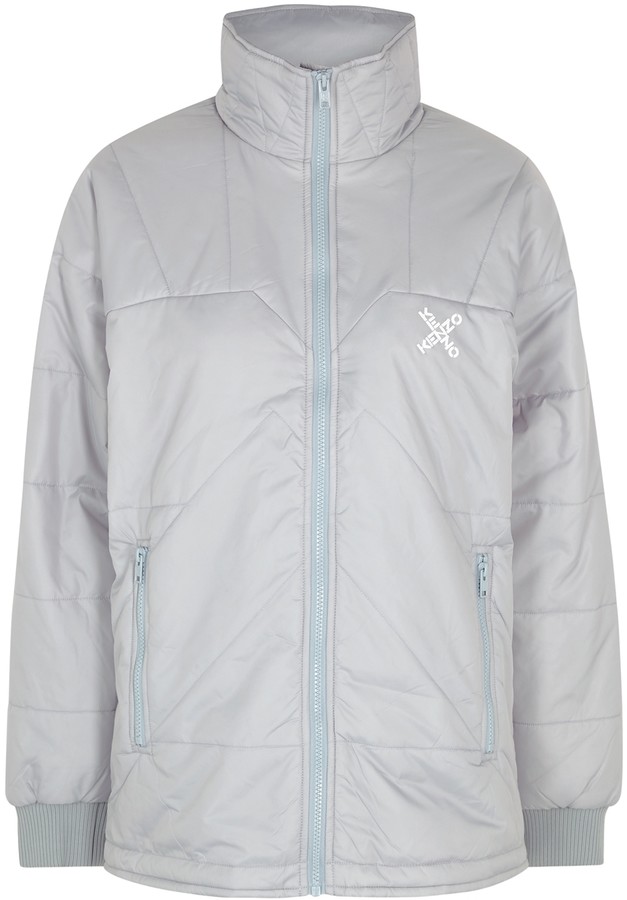 Kenzo Light grey quilted shell jacket - ShopStyle