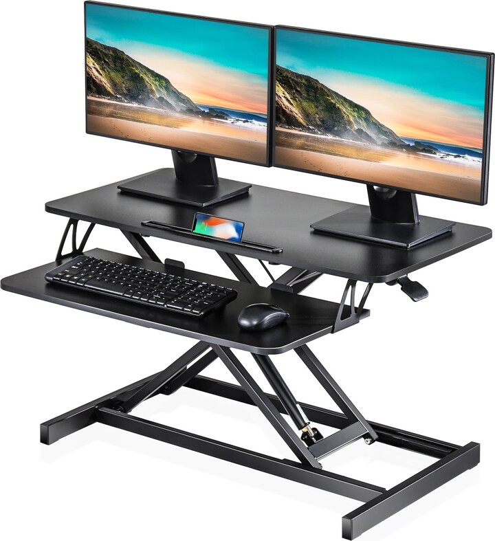 EPOWP Standing Desk Converter Sit to Stand Up Desk with Keybroad Tray ...
