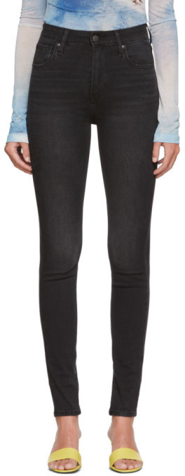 Levi's Levis Black 721 High-Rise Skinny Jeans - ShopStyle