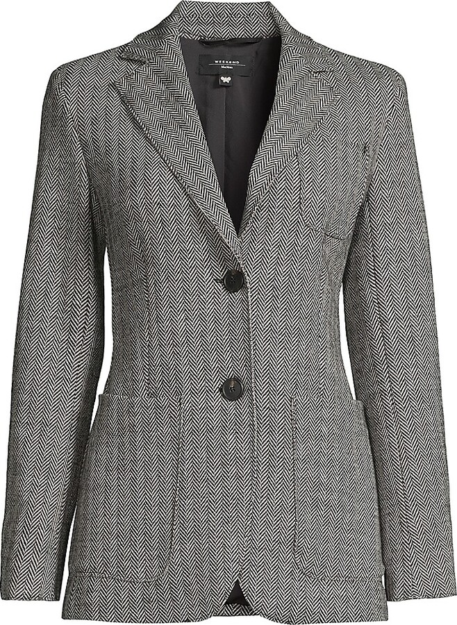 Weekend Max Mara Brandy Herringbone Wool Blazer - ShopStyle