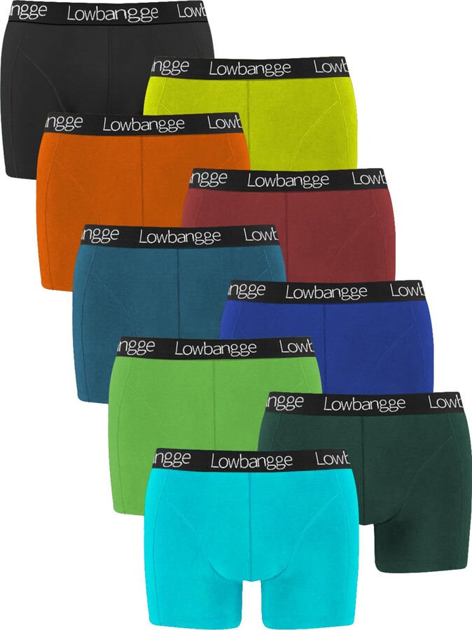Lowbangge Boxer Shorts Mens (Pack of 9) Sports Underwear Multipack ...