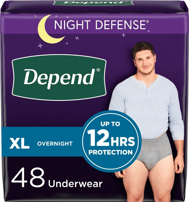Depend Night Defense Incontinence Disposable Underwear for Men ...